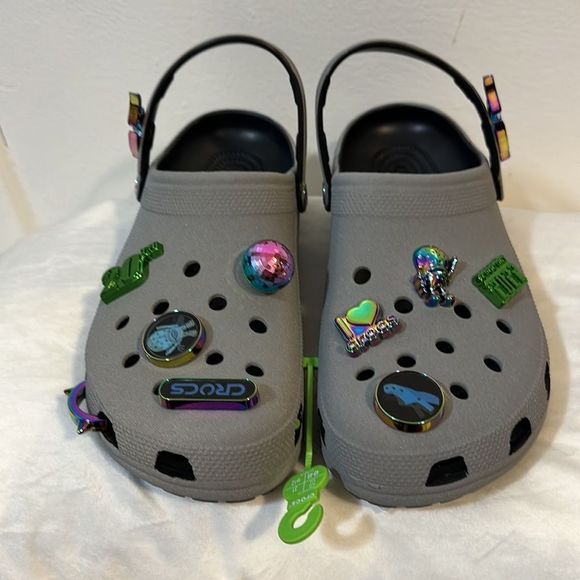 CROCS | Shoes | Crocsholographic 3d Charms Mens Size 3 | Poshmark